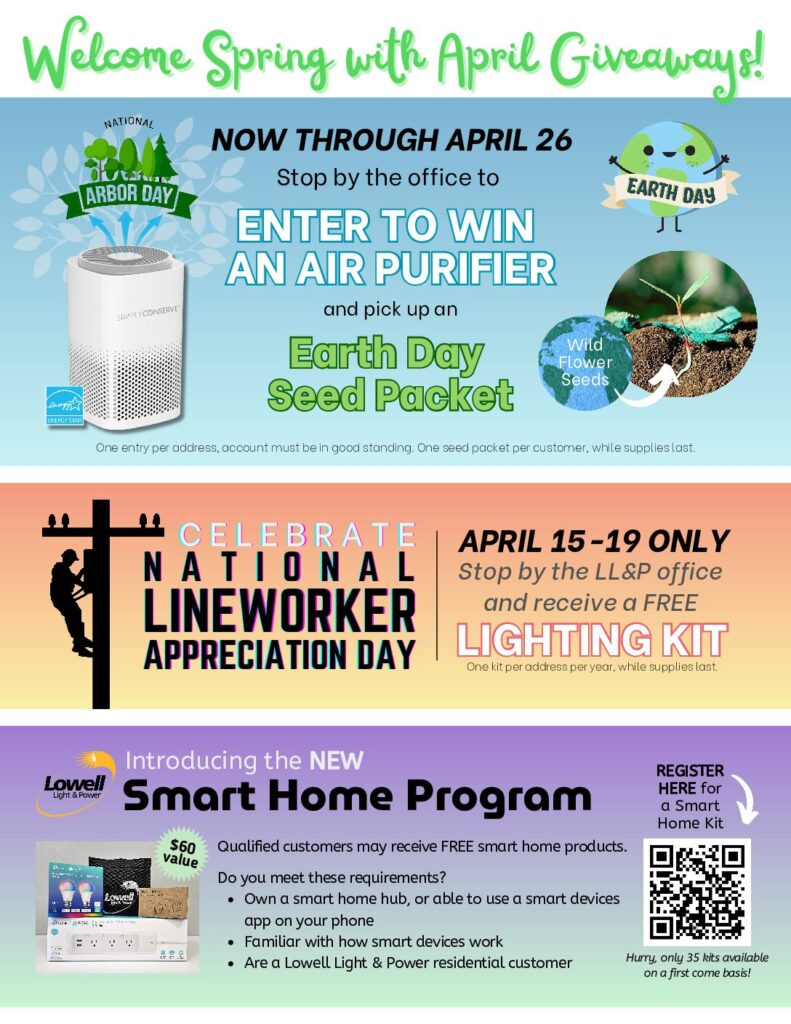LLP is Welcoming Spring with Customer Giveaways in April! - Lowell ...